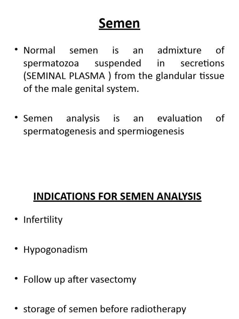 Semen Analysis | PDF | Semen | Andrology