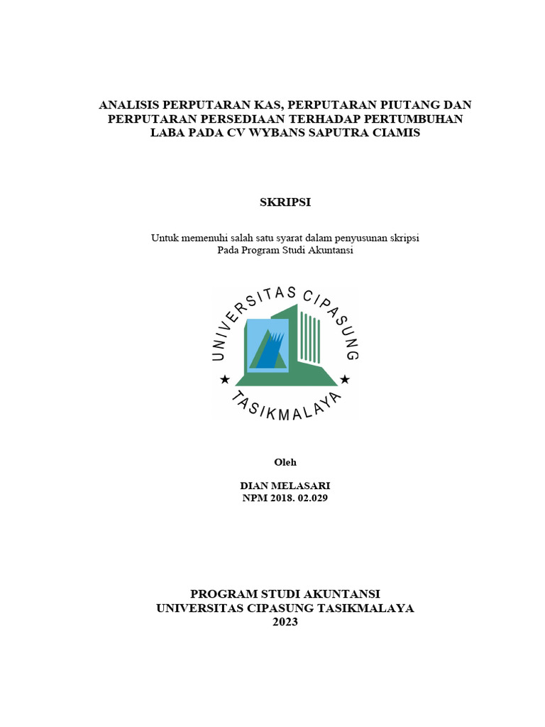 Analisis Perputaran Kas dan Laba CV Wybans | PDF