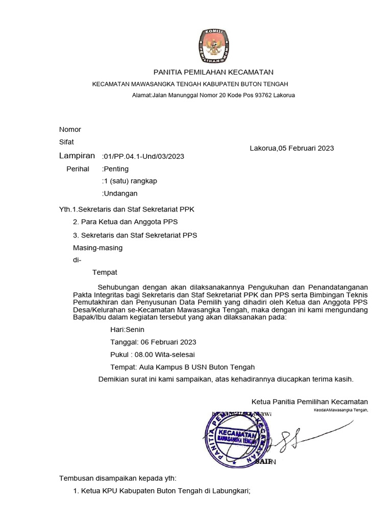 Contoh Undangan | PDF