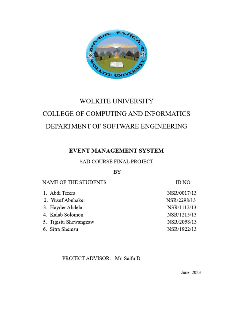 Event Management System Project Group-3 | PDF | Information Security ...