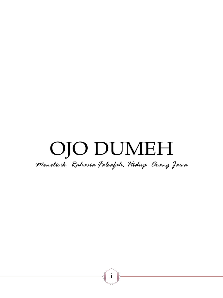 Buku Ojo Dumeh | PDF