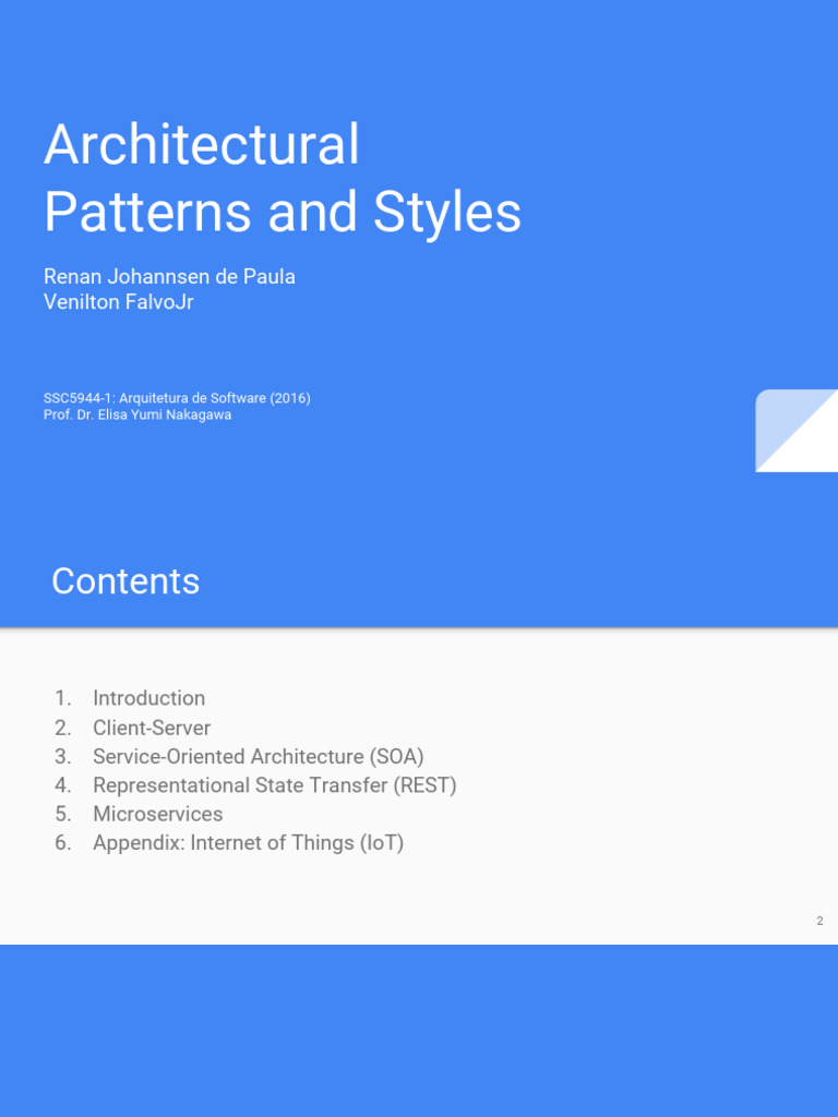 S4 - Architectural Patterns and Styles | PDF | Representational State ...