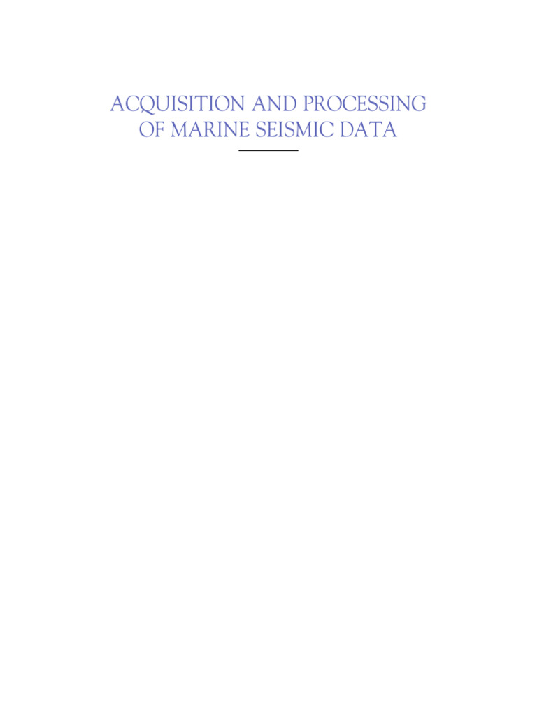 Marine Seismic Data Processing | PDF | Science & Mathematics