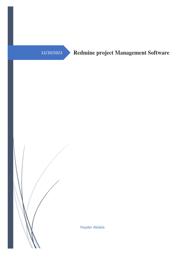 Redmine Project Management Software Pdf Ruby On Rails Databases