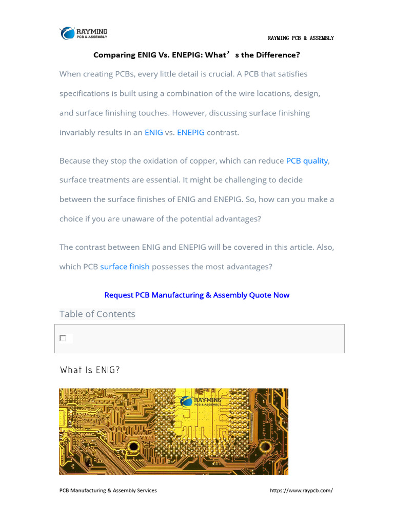 Comparing ENIG vs. ENEPIG What's The Difference | PDF | Printed Circuit ...