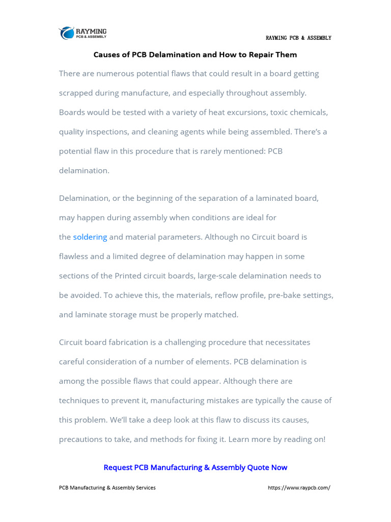 Causes of PCB Delamination and How To Repair Them | PDF | Printed ...