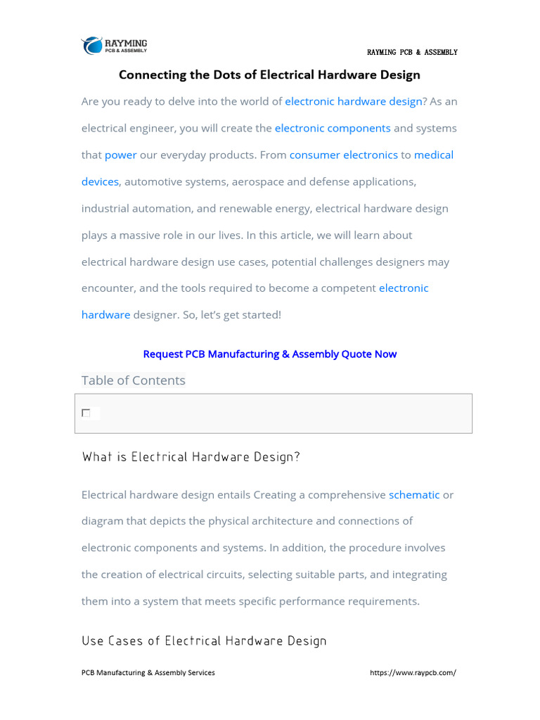 Connecting The Dots of Electrical Hardware Design | PDF | Electronics | Printed Circuit Board