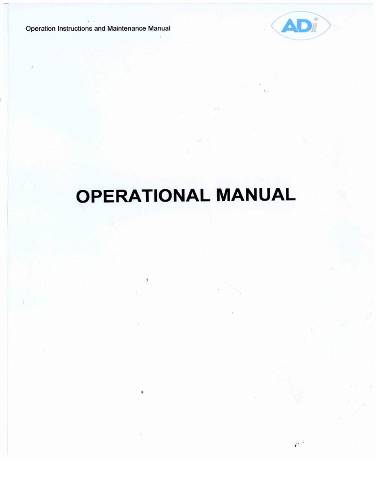 Operational Manual | PDF