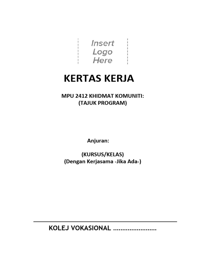 Format Kertas Cadangan @kerja Kolej | PDF
