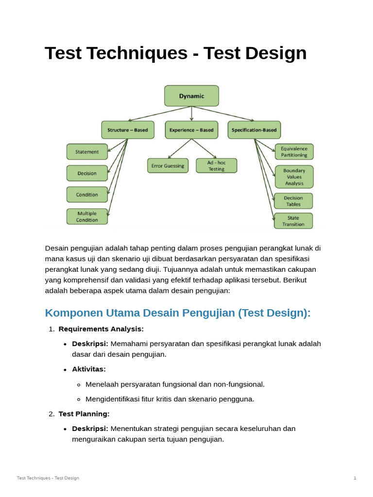 Test Techniques - Test Design | PDF