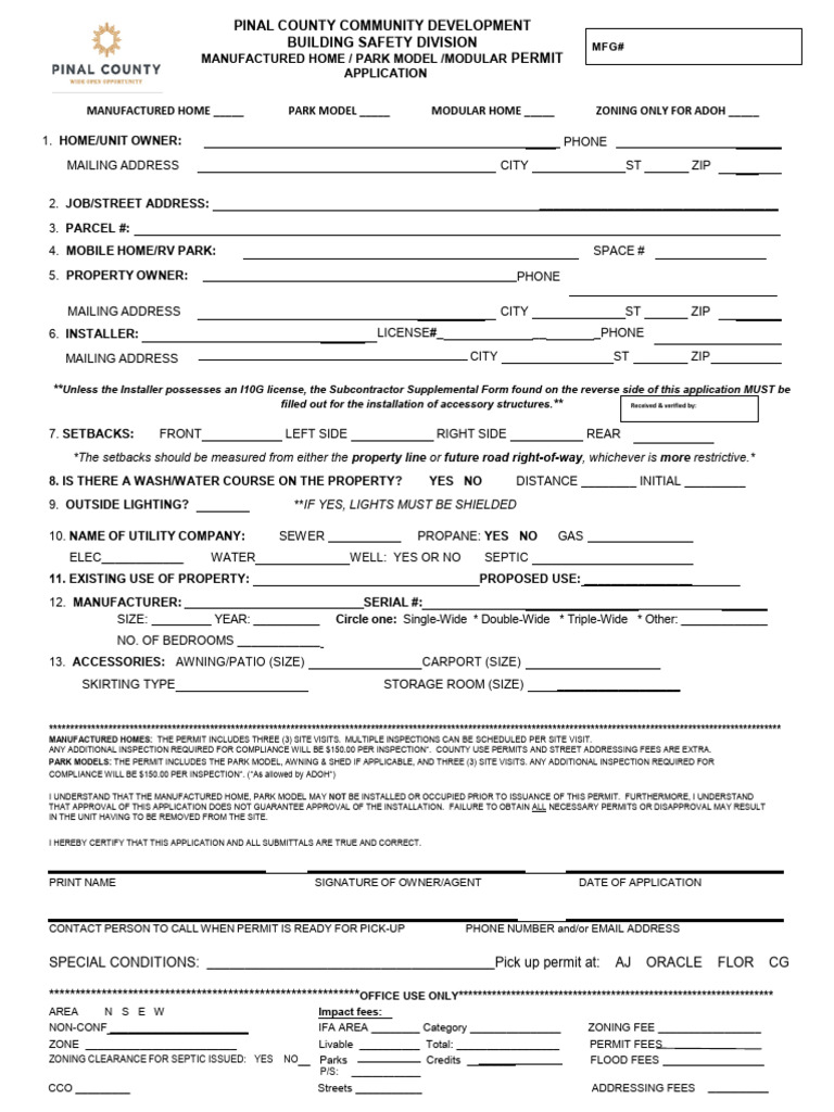 2023 Manufactured Home Application PDF - 202303311207234764 | PDF ...