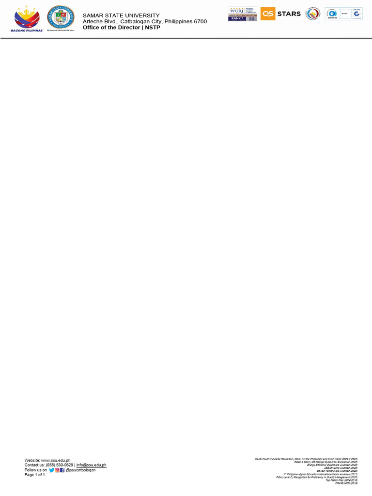 NSTP Template | PDF