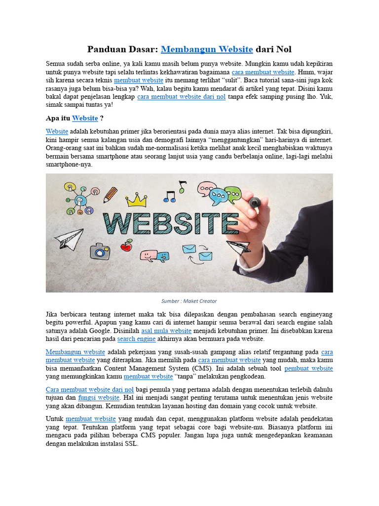 Panduan Dasar Membuat Website Dari 0 | PDF