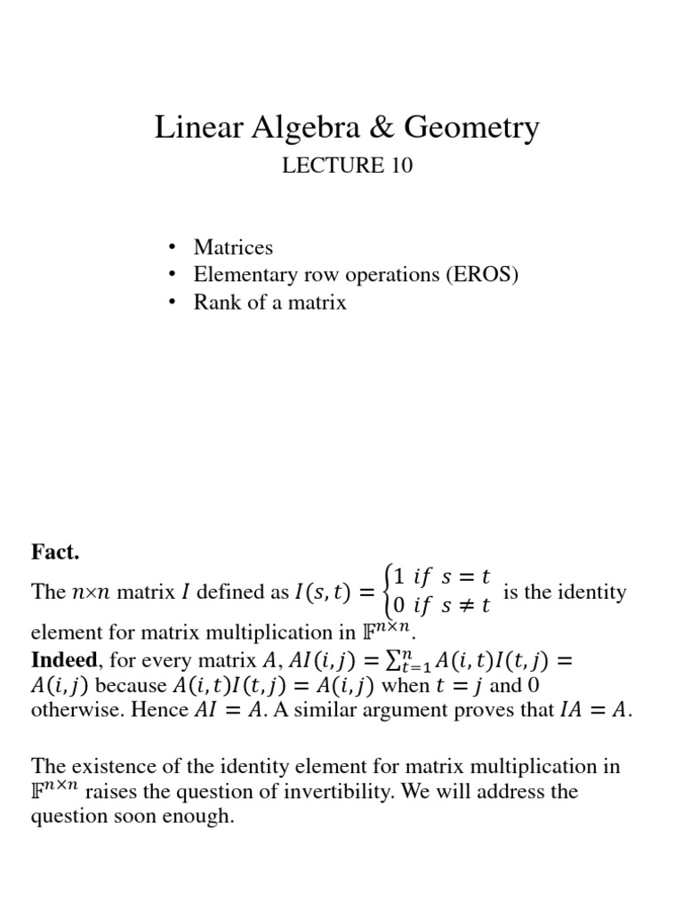Corona - 10 Rank of Matrix | PDF | Matrix (Mathematics) | Algebra
