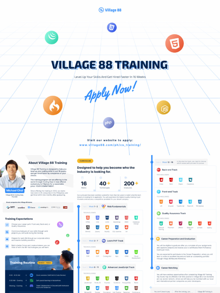 Village 88 Training Course Outline | PDF