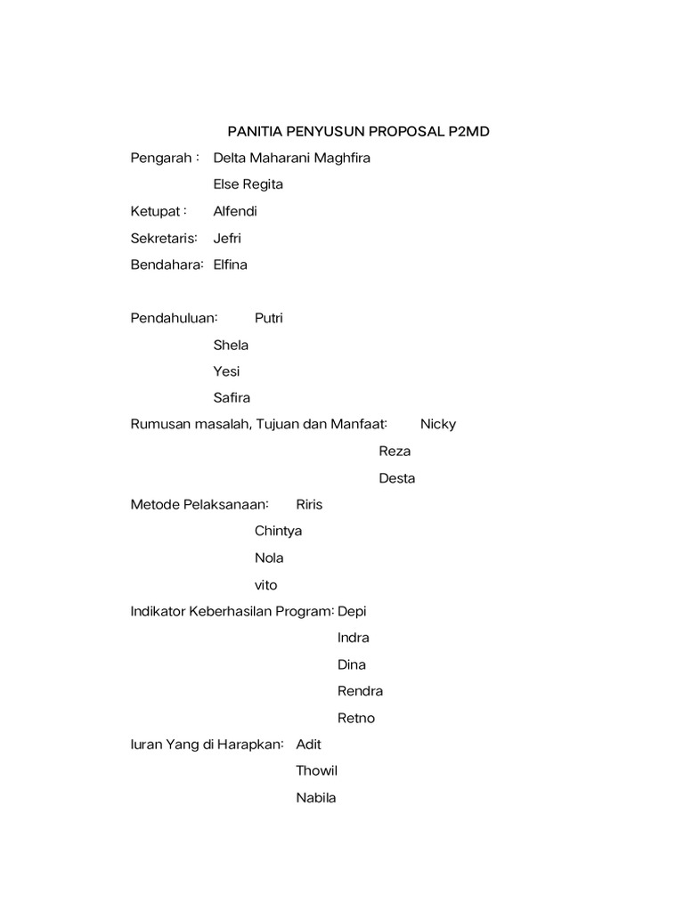 Struktur Proposal P2MD 2023 | PDF