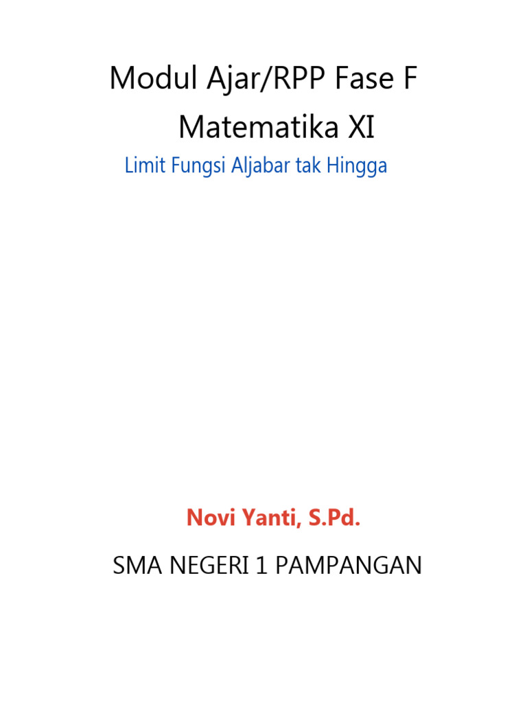 Modul Ajar Matematika - Sistem Persamaan Linear Dan Sistem ... Modul Ajar Matematika - Sistem Persamaan Linear Dan Sistem ...