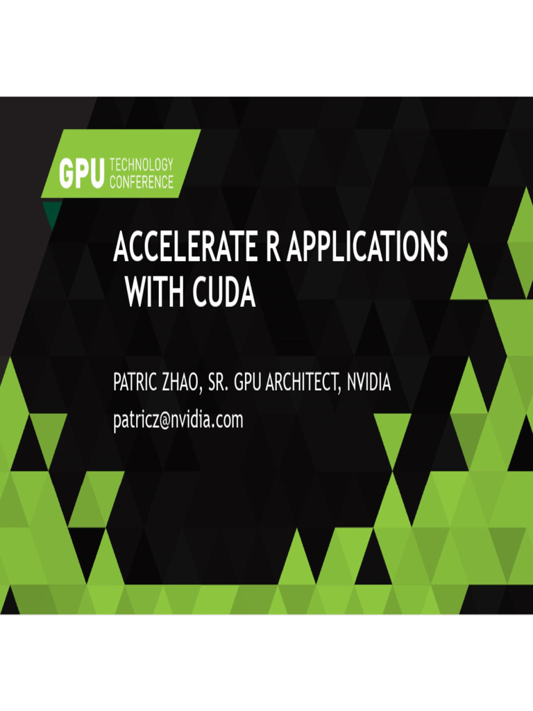 ParallelR-Accelerating R Applications With CUDA | PDF | Graphics Processing Unit | Library ...