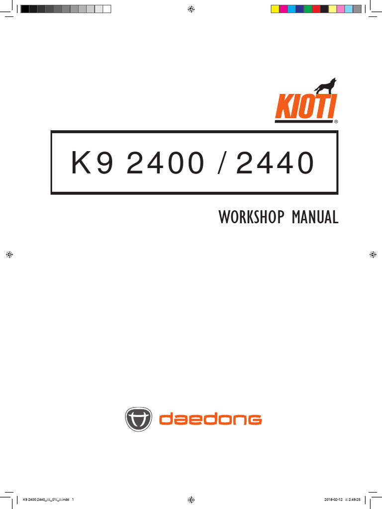 Kioti Daedong K9 2400, K9 2440 UTV (Utility Vehicle) Service Manual | PDF | Tractor | Brake