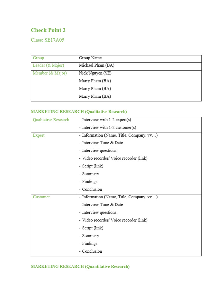 Checkpoint 2 | PDF | Sampling (Statistics) | Marketing Research