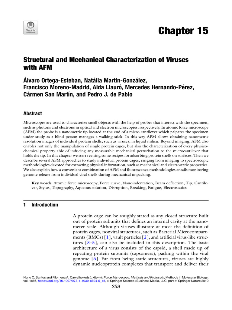 Structural and Mechanical Characterization of Viruses With AFM | PDF ...