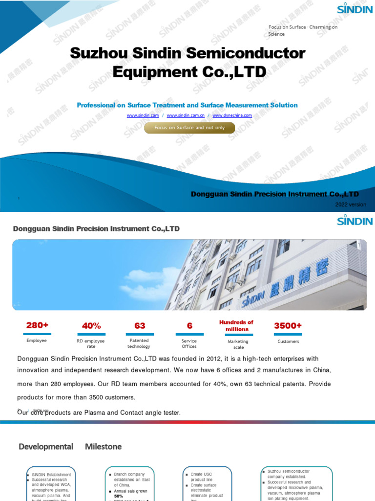 SINDIN Presentation（Contact Angle Measurement System ） | PDF ...