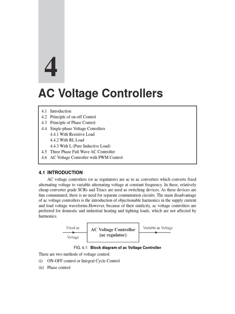 04 AC Voltage Controller | PDF | Power Electronics | Alternating Current