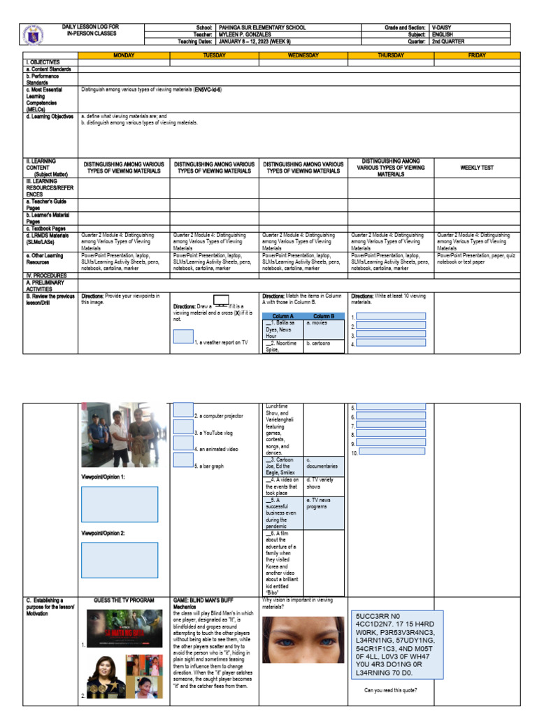 DLL ENGLISH (MELCs) W9 | Download Free PDF | Multimedia | Web Conferencing