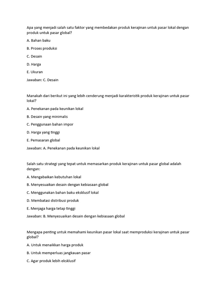 SOAL PAS PKWU Kelas XII Tahun 2024 Beserta Kunci | PDF