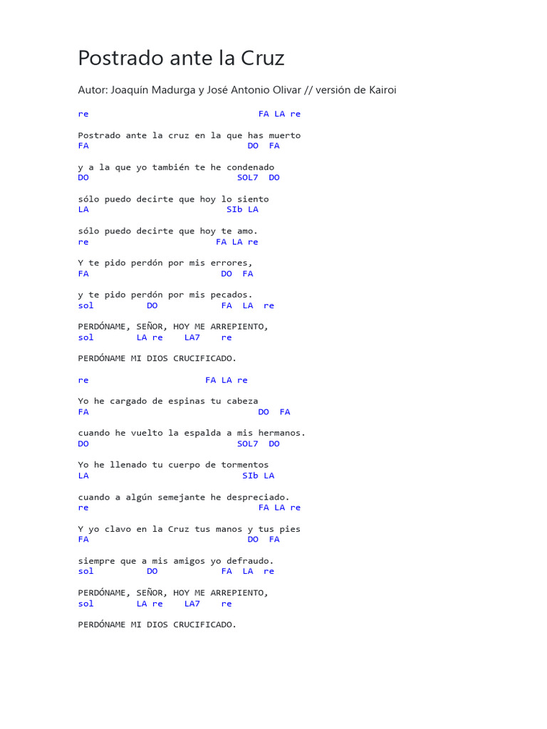 05 Postrado Ante La Cruz (Kairoi) | PDF