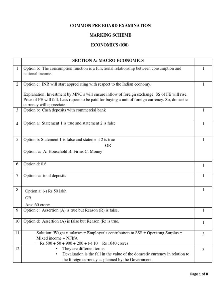 1..MS CLASS XII ECO Common Board 2022 23 | PDF | Agriculture | Taxes