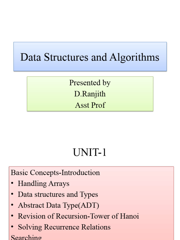 1 Dsa | PDF | Data Type | Time Complexity