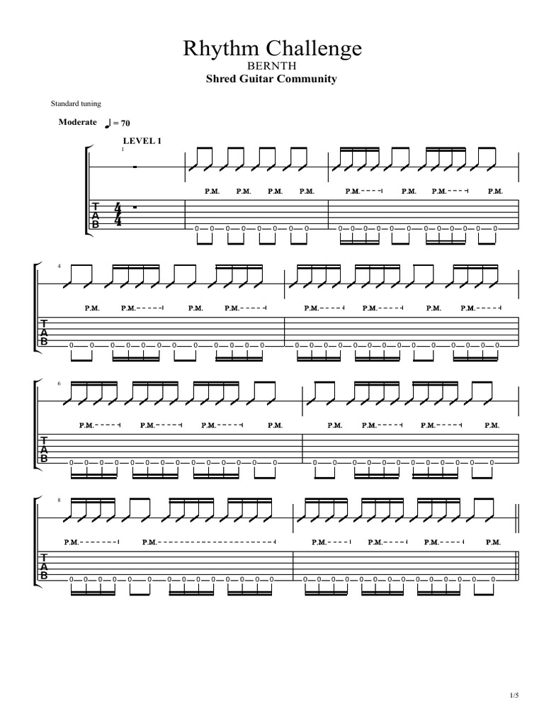 Rhythm Challenge | Download Free PDF | Guitars | Music Technology