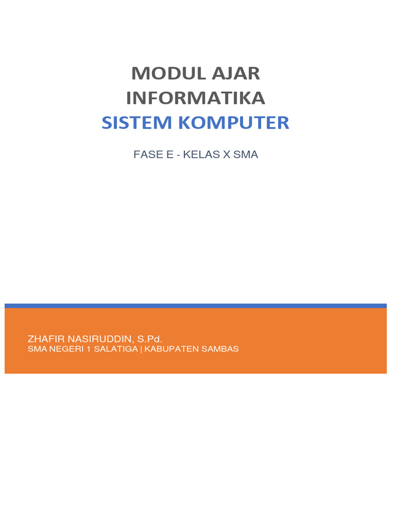 Modul Ajar Informatika 2 - Sistem Komputer | PDF Modul Ajar Informatika 2 - Sistem Komputer | PDF