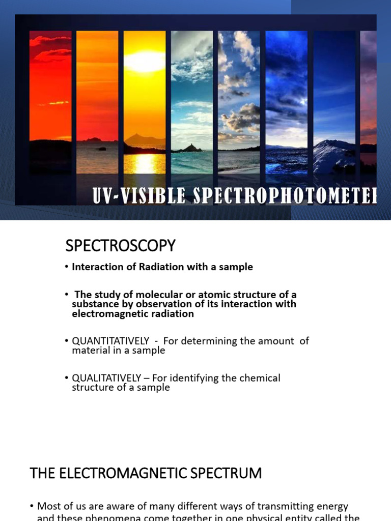 Uv Vis 1 | PDF | Electromagnetic Radiation | Electromagnetic Spectrum