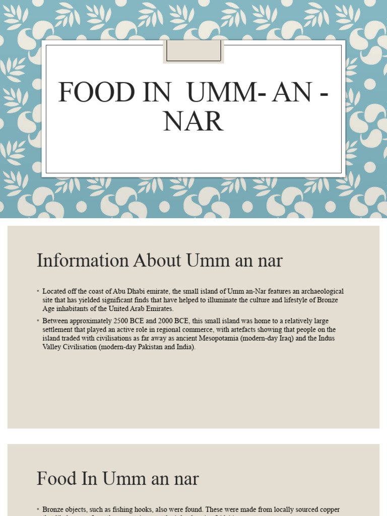 Bronze Age Food in Umm an-Nar | PDF