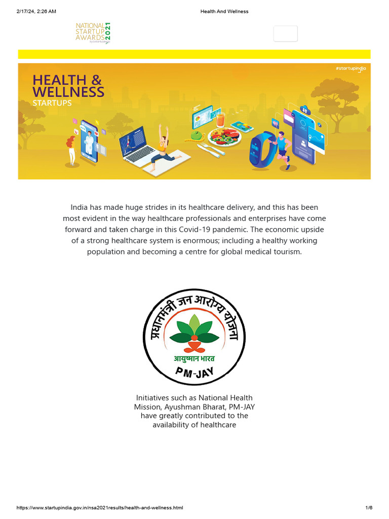 Health and Wellness | PDF | Health Care | Social Programs