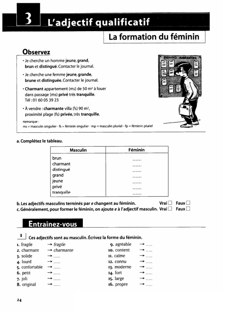 Ex. Adj Qualificatif | PDF
