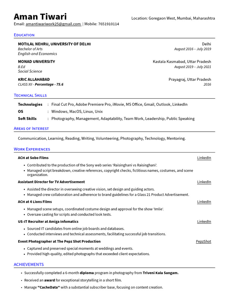 Aman Tiwari Ach Pdf Linked In