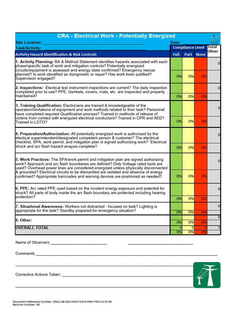 44 - Electric Work Potentialy Energized | PDF | Personal Protective ...