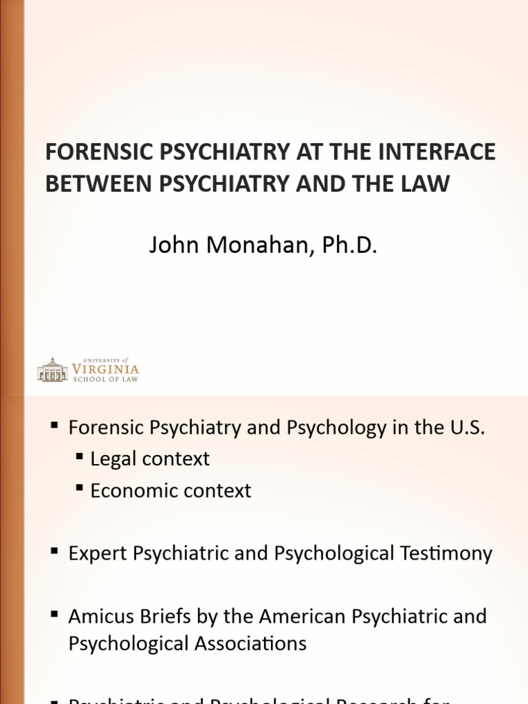 Forensic Psychiatry Relation With Law | PDF | Mental Disorder | Psychiatry