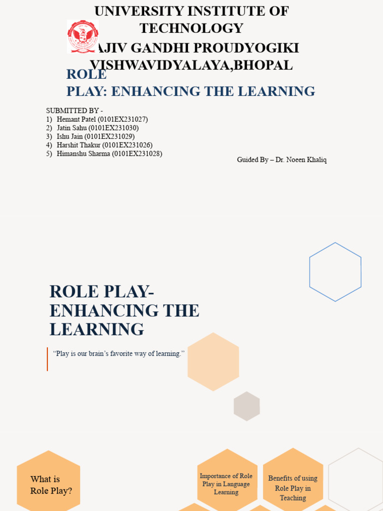 Role Play - Enhancing The Learning Final | PDF | Learning | Conflict Resolution