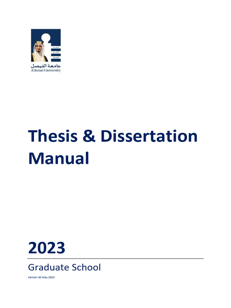 Thesis Dissertation Manual 2023 | PDF | Thesis | A Manual For Writers Of Research Papers