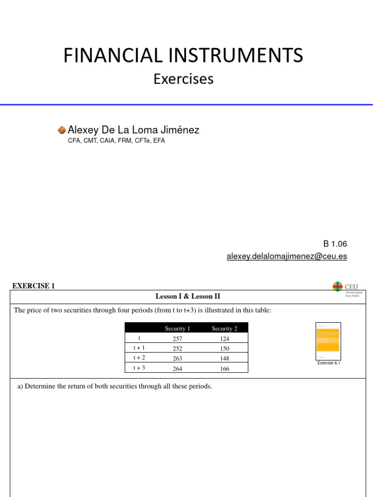 Ejercicios Tema 2 Instrumentos Financieros Sin Resolver English | PDF ...