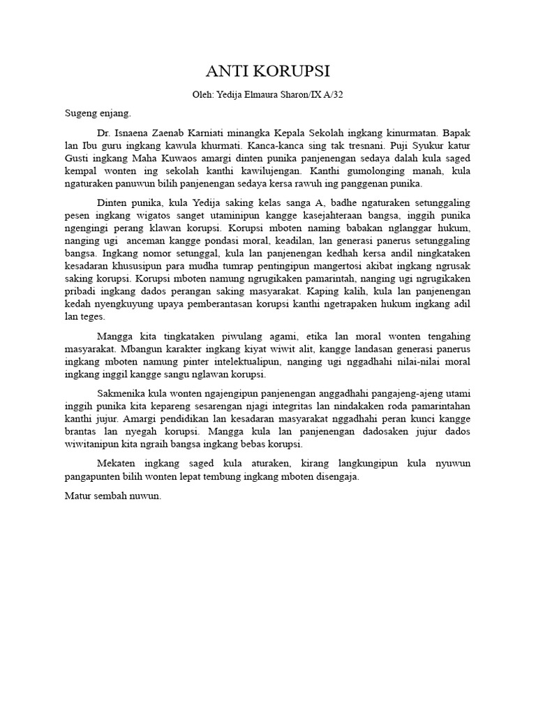 Anti Korupsi B JW | PDF