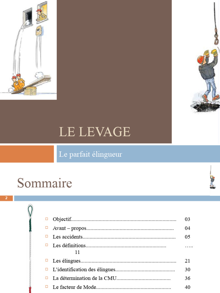 Guide de Sécurité pour Élingage et Levage | PDF | Centre d'inertie ...