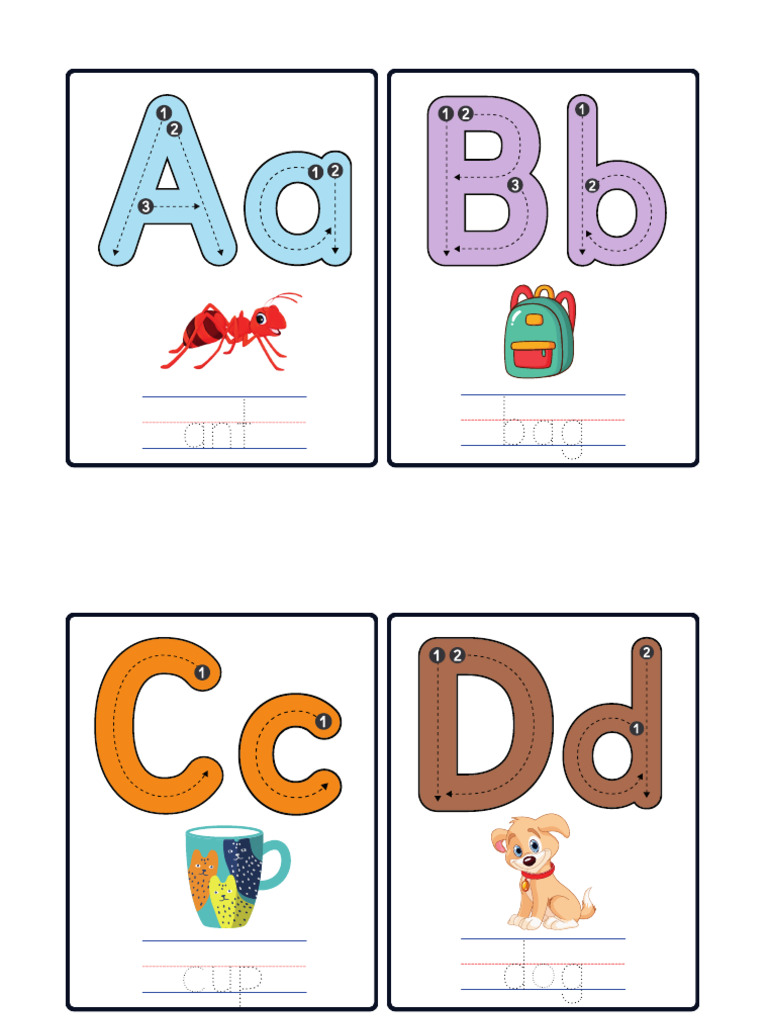 Colorful Aa To LL Letters Flashcards | PDF