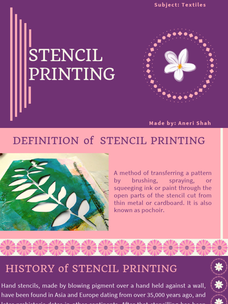 Stencil Printing Techniques and History | PDF | Artistic Techniques ...