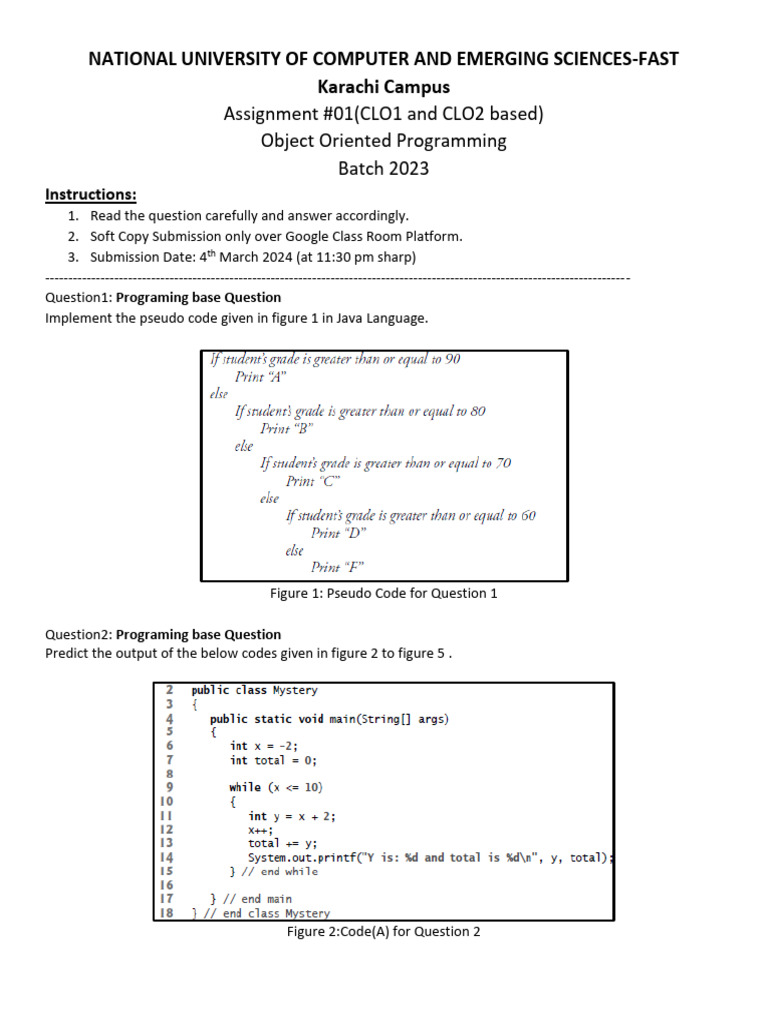 Assignment 1 | PDF | Class (Computer Programming) | Programming