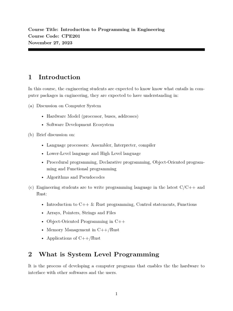 Lect 1 | PDF | Computer Programming | C++